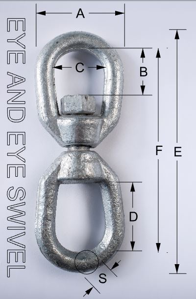 Galvanized Eye And Eye Swivel | Pacific Industrial Supply Co.