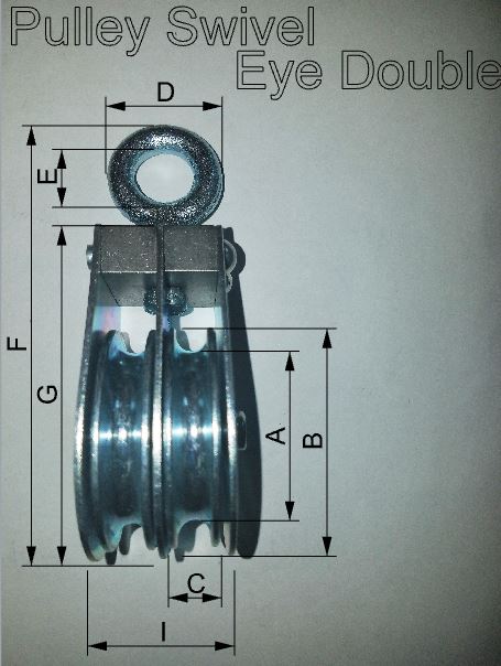 Swivel Eye Double Sheave Block/Pulley (Domestic) | Pacific Industrial ...