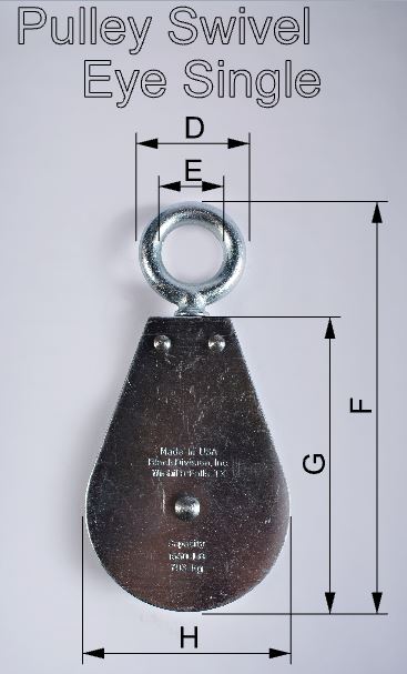 Swivel Eye Single Sheave Block/Pulley (Domestic) | Pacific Industrial ...