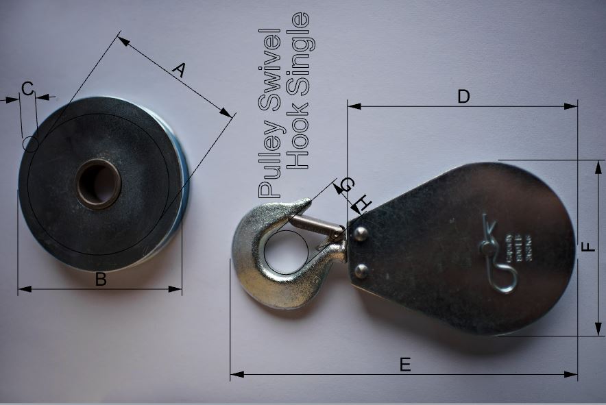 Swivel Hook Single Sheave Block/Pulley (Domestic) | Pacific Industrial ...