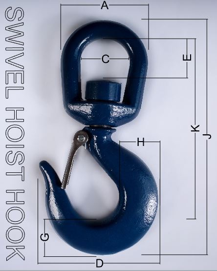 Alloy Swivel Hoist Hook With Latch | Pacific Industrial Supply Co.