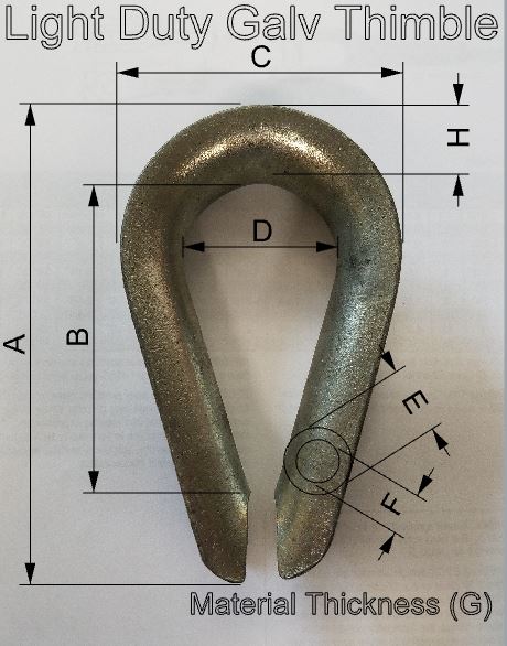 Light Duty Zinc Plated Wire Rope Thimble (Imported) | Pacific ...