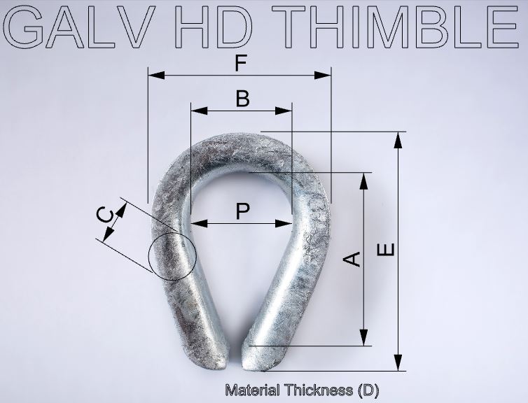 Heavy Duty Galvanized Wire Rope Thimble (Imported) | Pacific Industrial ...