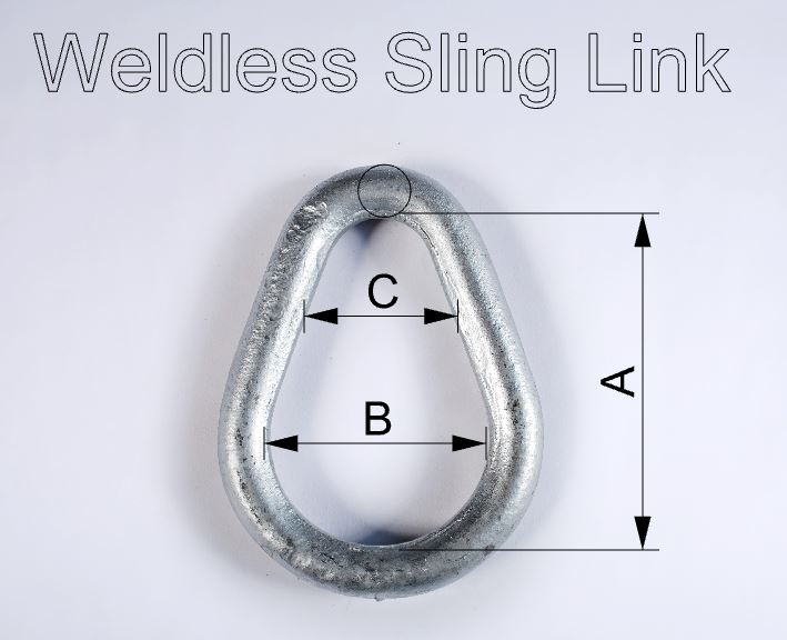 Weldless Galvanized Sling Link (Imported) | Pacific Industrial Supply Co.